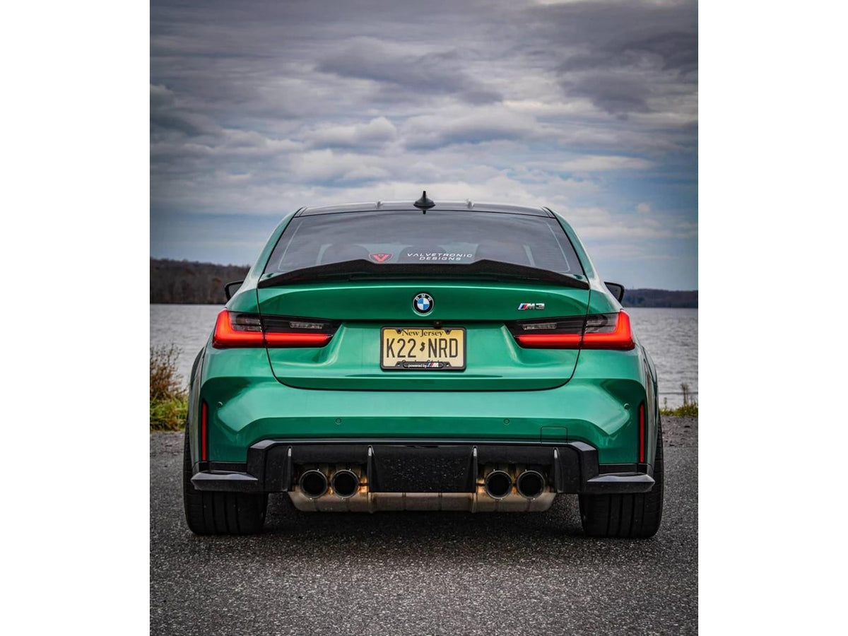 BMW G20 G80 3 Series (GLOSS BLACK) PSM Style Rear Boot Spoiler Lip ...