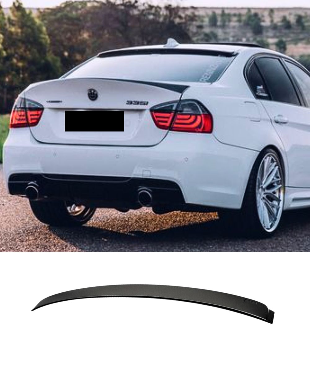 BMW 3 Series E90 Sedan (Gloss Black) Rear Roof Spoiler Wing | ELITE GARAGE