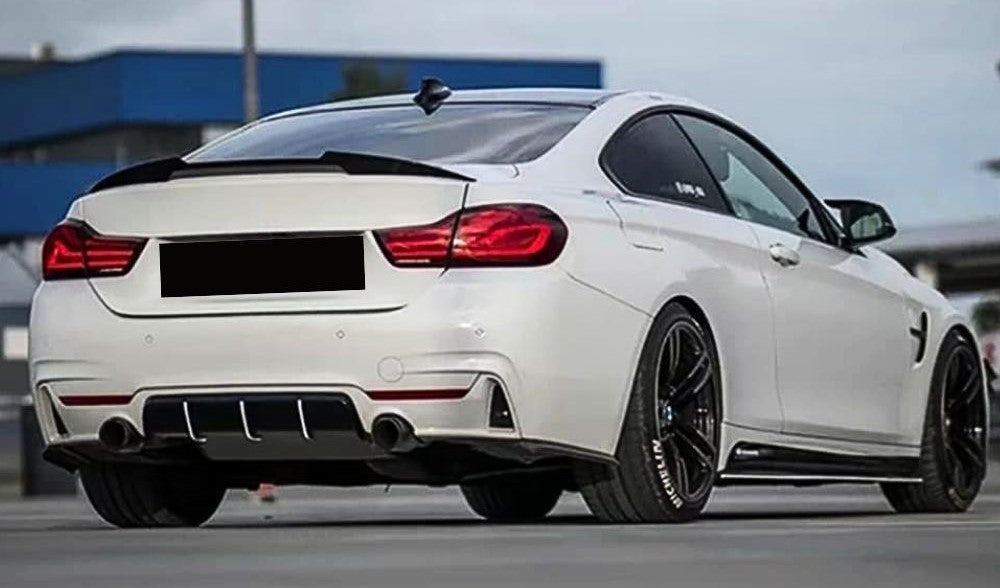BMW 4 Series F32 Coupe (GLOSS BLACK) M4 Style Rear Boot Spoiler Lip ...
