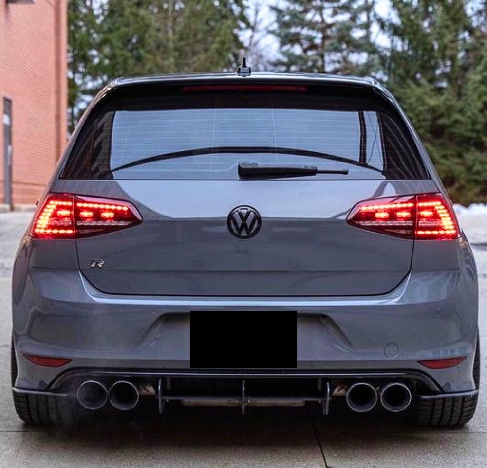 Volkswagen Golf MK7 R - Rear Diffuser (GLOSS BLACK) | ELITE GARAGE