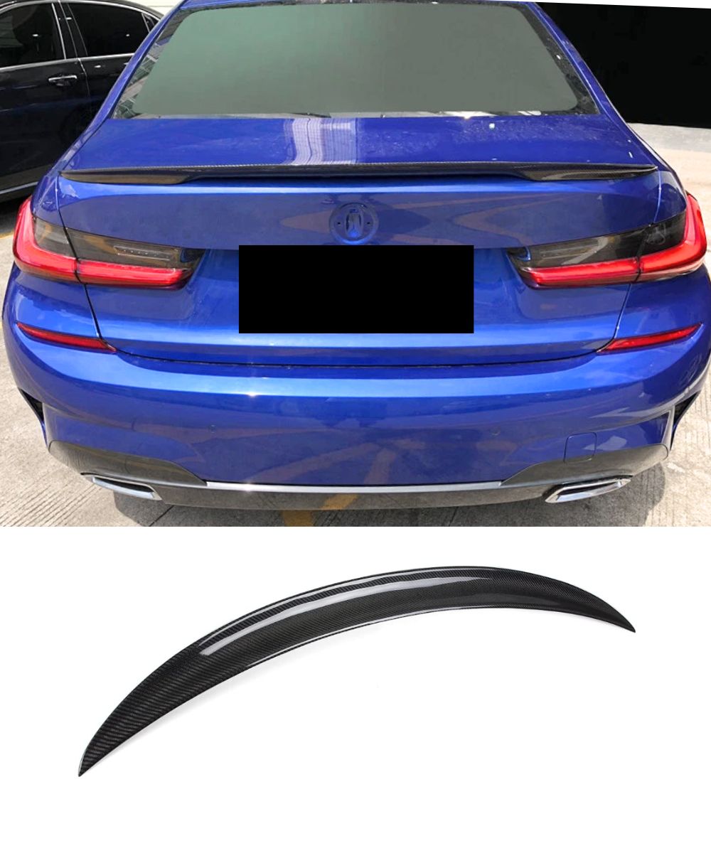 BMW G20 G80 3 Series (Carbon Fiber) Performance P Style Rear Boot Spoi ...