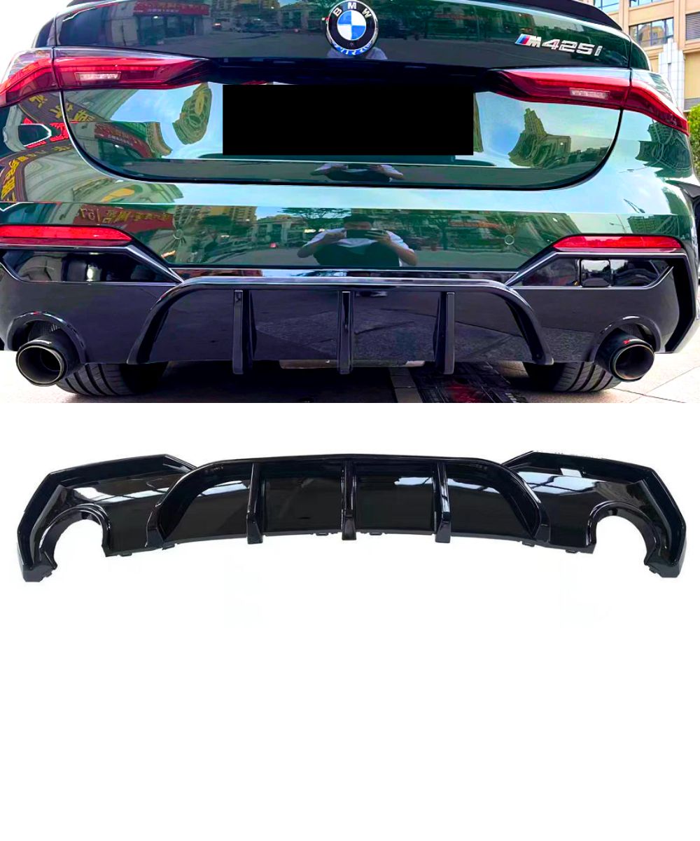 BMW 4 Series G22 Coupe G23 Convertible - Rear Bumper Diffuser Lip (Dual ...