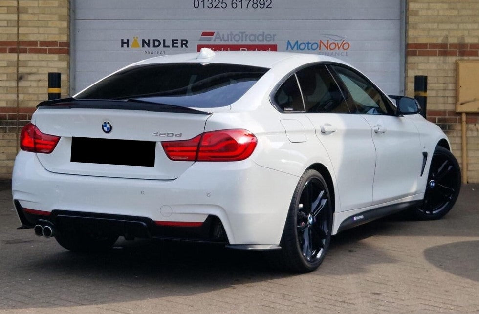 BMW 4 Series F36 Sedan (GLOSS BLACK) PSM Style Rear Boot Spoiler Lip ...