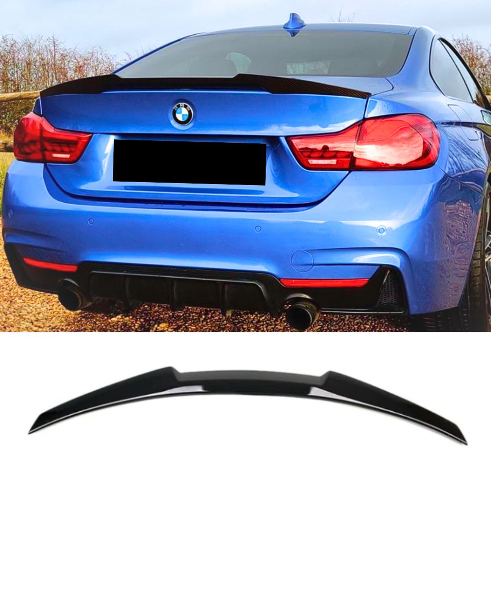 BMW 4 Series F36 Sedan (GLOSS BLACK) M4 Style Rear Boot Spoiler Lip ...