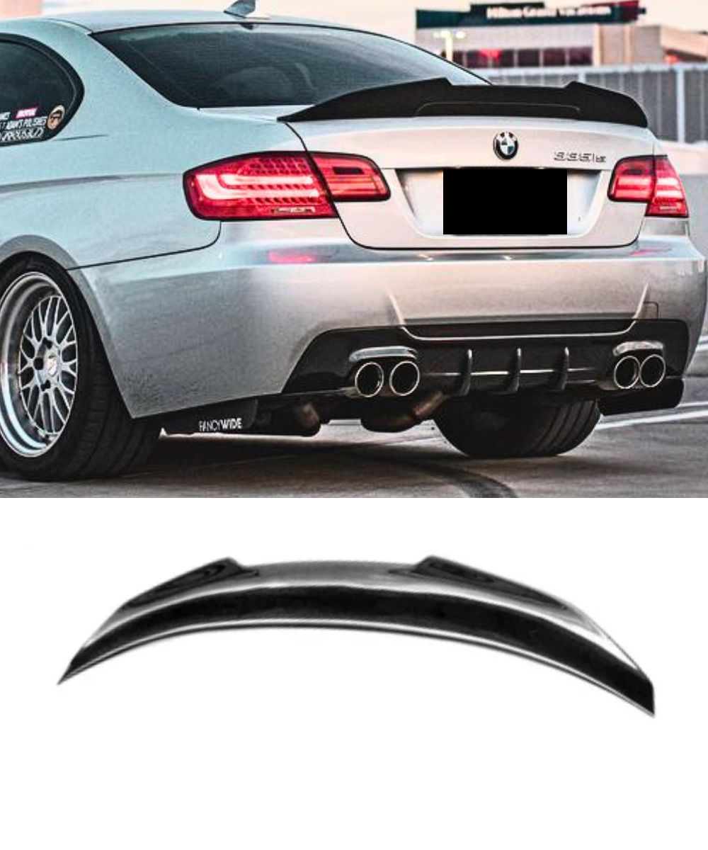 BMW 3 Series E92 Coupe (CARBON FIBER) PSM Style Rear Boot Spoiler Lip ...