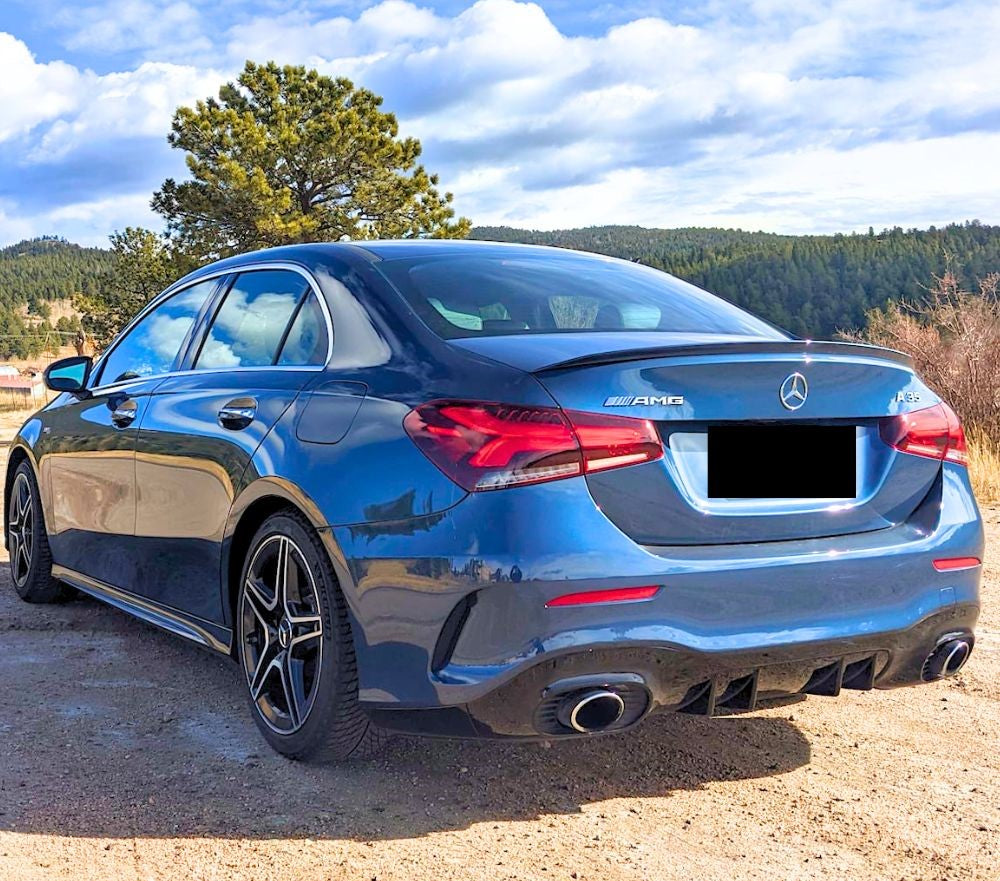 Mercedes Benz A-Class W177 V177 Sedan - A35 AMG Style Rear Boot Spoiler ...