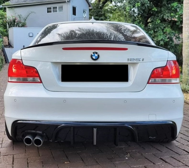 BMW 1 Series E82 Coupe M Sport - Rear Bumper Diffuser Lip (Dual Twin ...