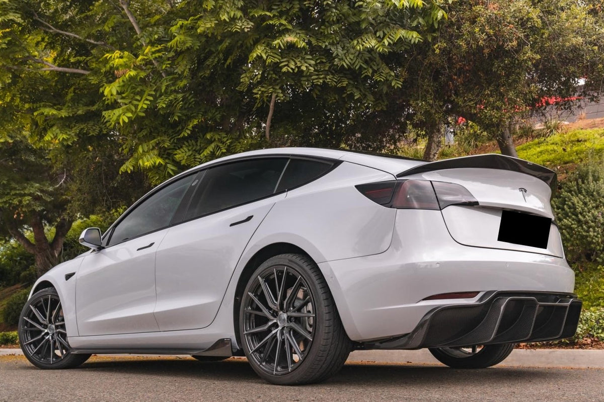 Tesla Model 3 Sedan (2019-2023) Vorsteiner Style Rear Boot Spoiler Win ...