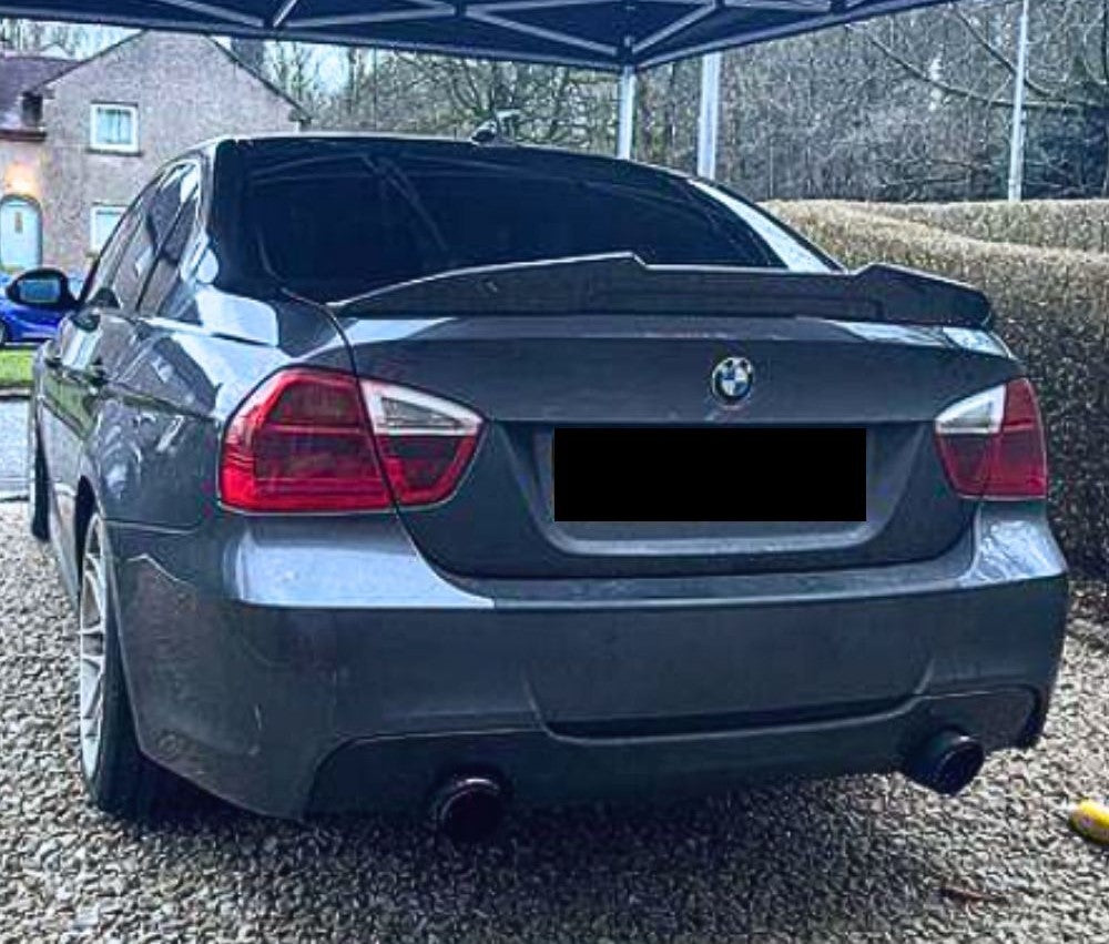 BMW 3 Series E90 Sedan (CARBON FIBER) PSM Style Rear Boot Spoiler Lip ...