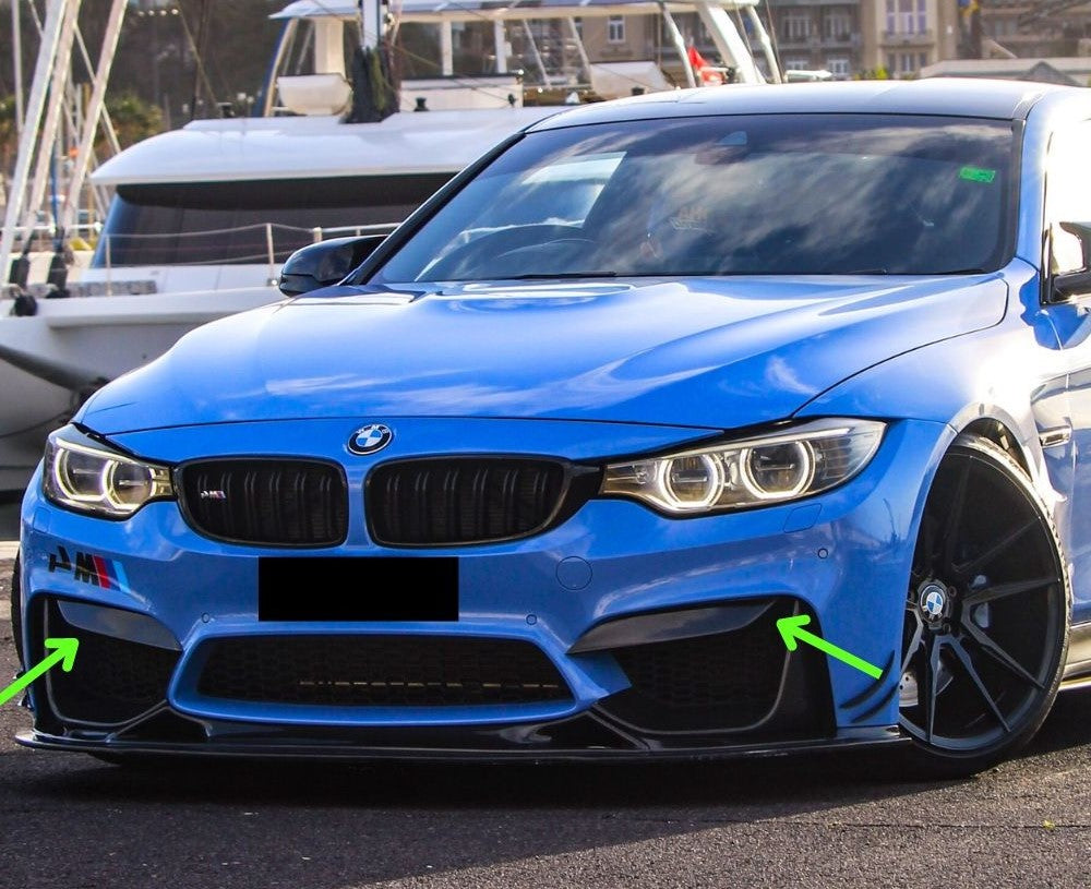 BMW M Series M3 F80 M4 F82 F83 (CARBON FIBER) Front Upper Bumper Flaps ...
