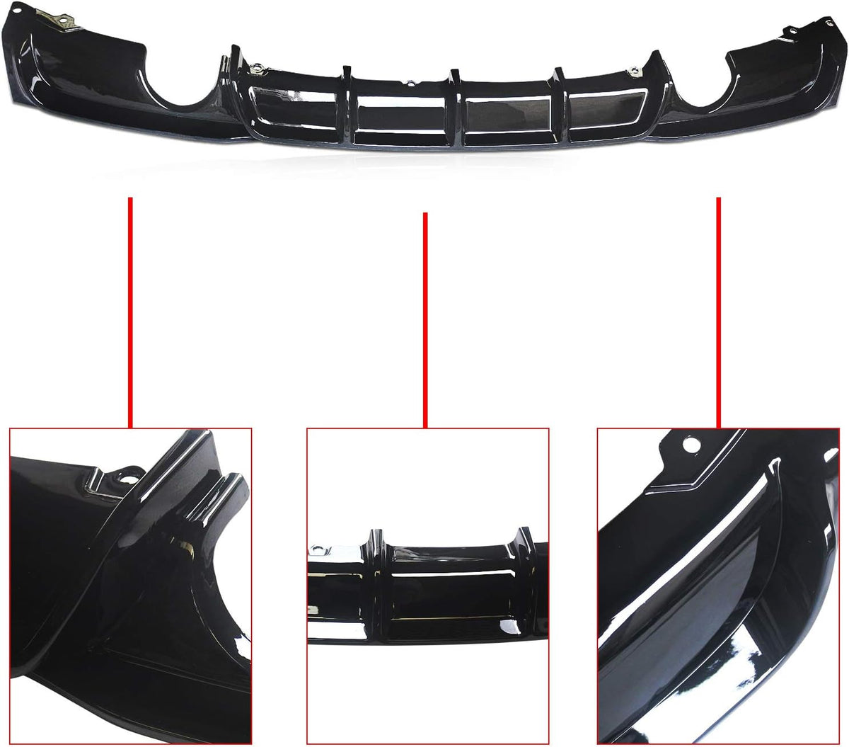 BMW 3 Series F30 335i 340i M Sport - Rear Bumper Diffuser Lip (Twin ...