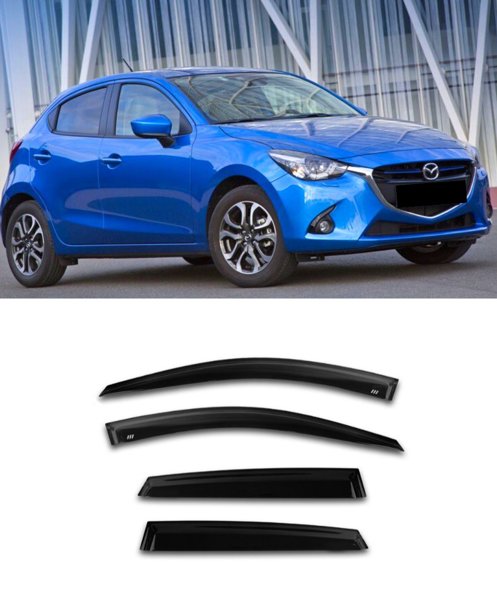 Mazda 2 14 19 Window Visors Weathershields Weather Shields ELITE GARAGE