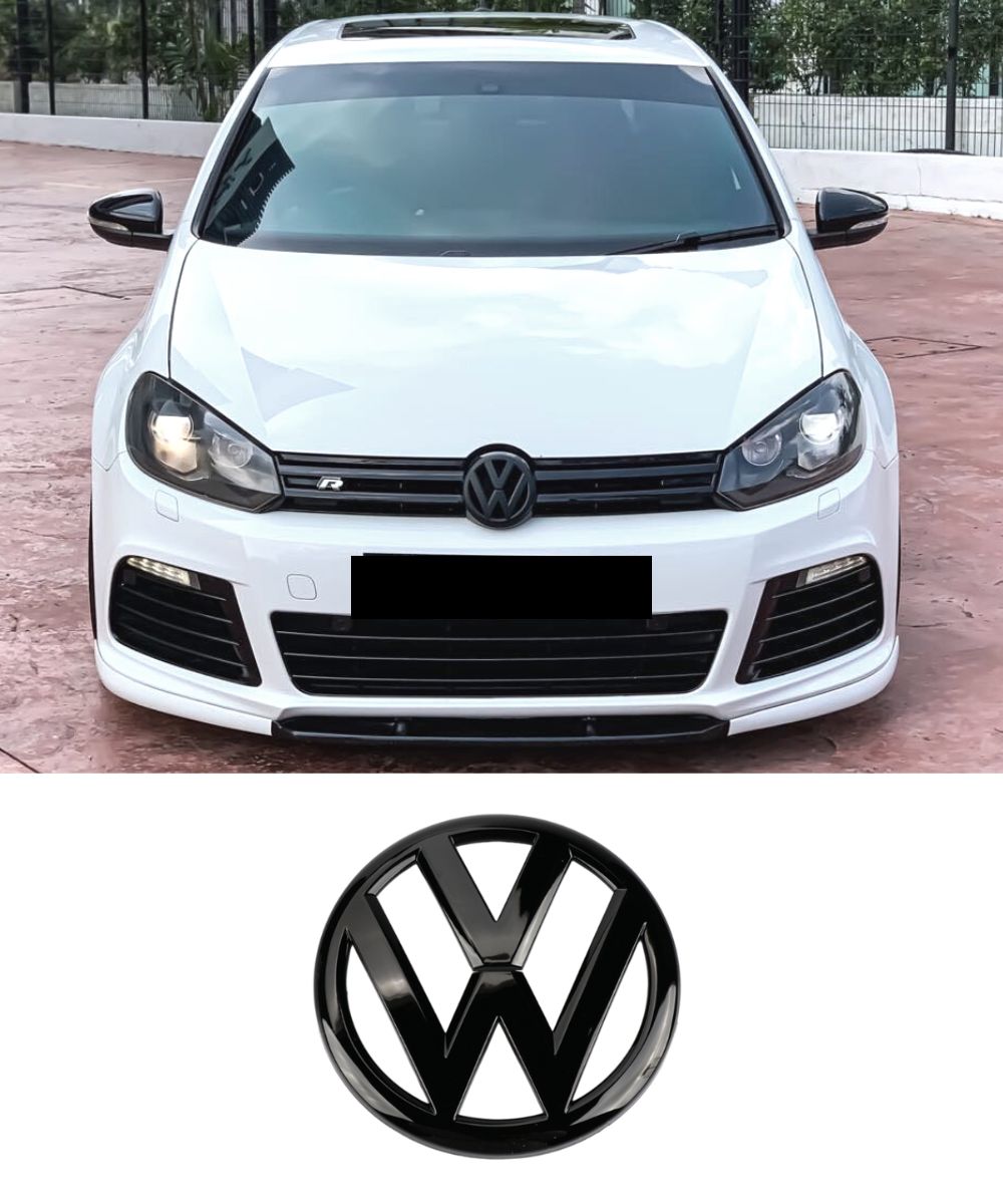 Volkswagen Golf GTI R MK6 Front Black Emblem Badge (GLOSS BLACK ...