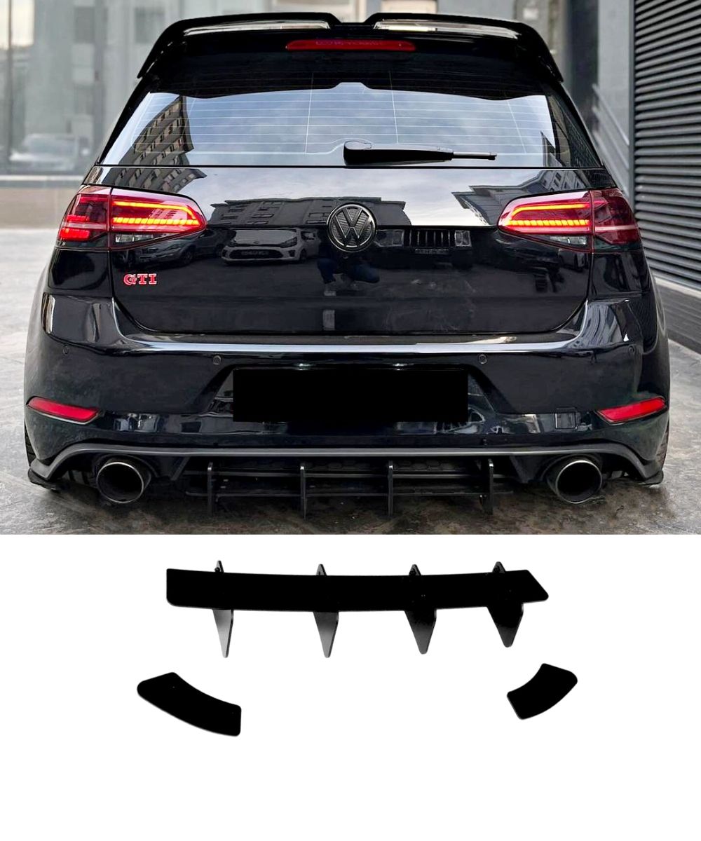 Volkswagen Golf MK7.5 GTI - Rear Diffuser (GLOSS BLACK) | ELITE GARAGE