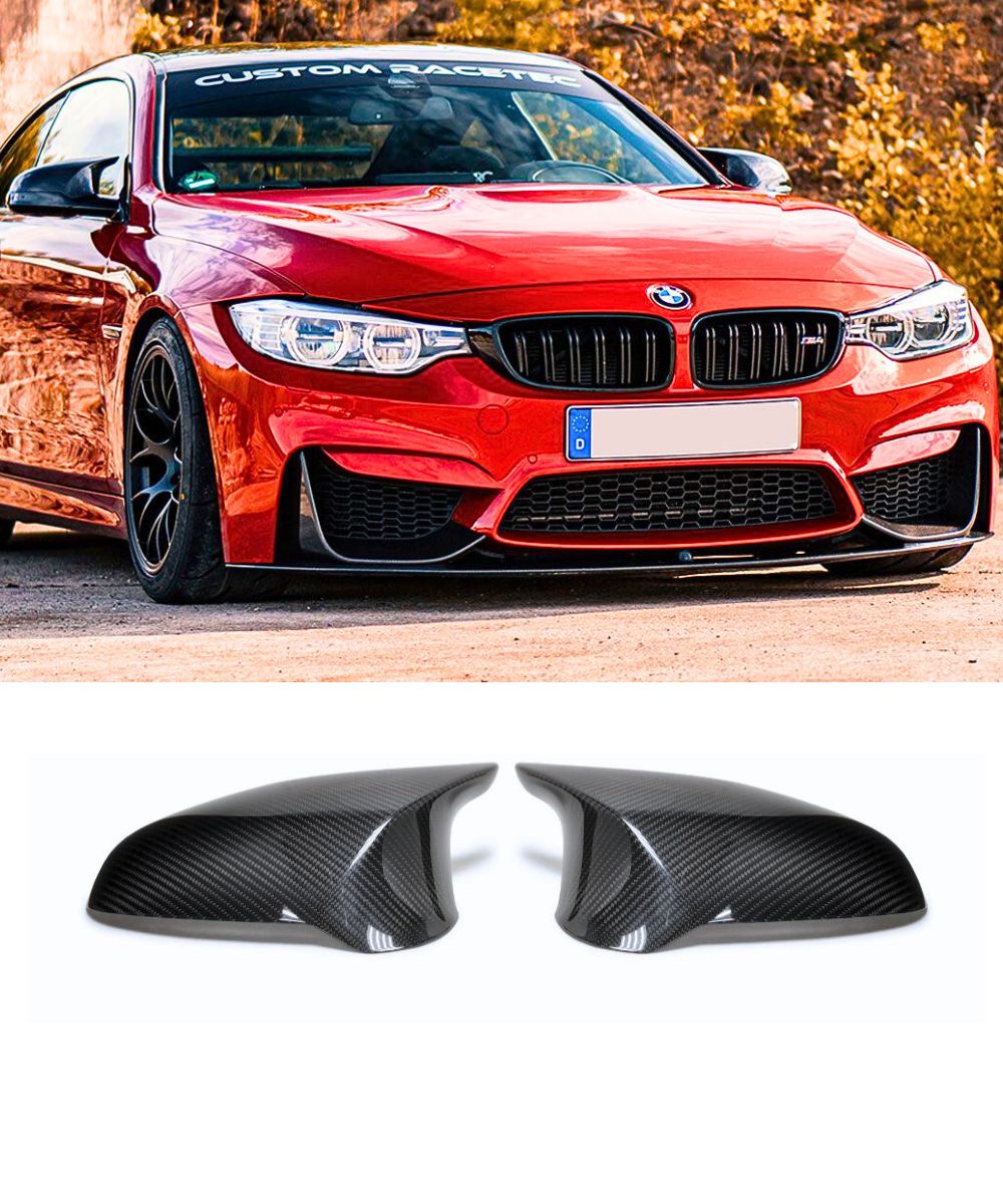 Dry Carbon Fiber Door Wing Side Mirror Cover Caps For Bmw F80 M3 F82