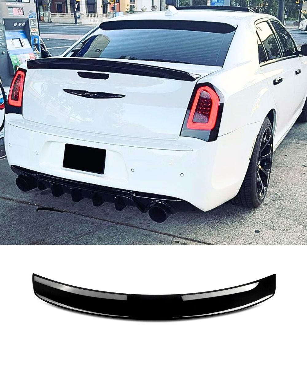 Chrysler 300/300C (GLOSS BLACK) SRT Style Rear Boot Spoiler Lip | ELITE ...