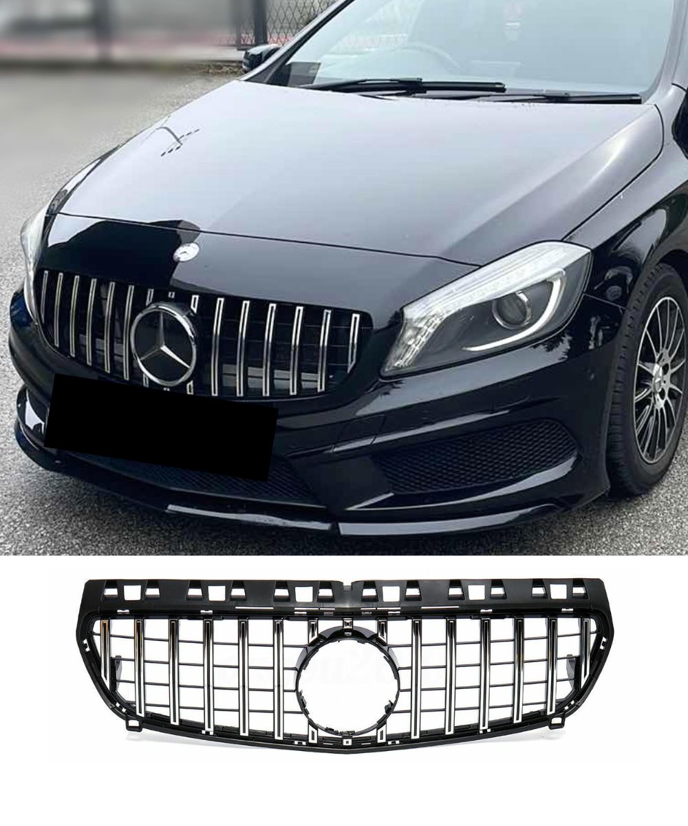 Mercedes Benz A-Class A180 A200 A45 AMG W176 (12-15) Chrome Silver GT-R ...