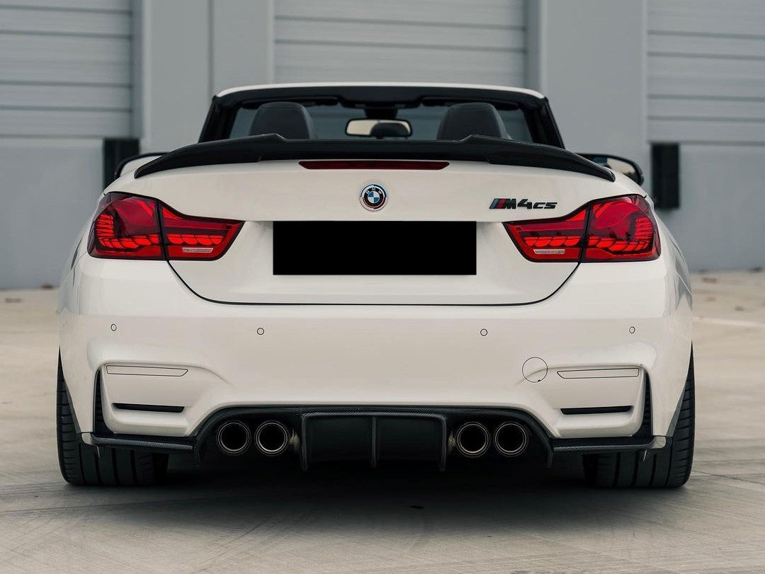 BMW 4 Series F33 Convertible F83 M4 (GLOSS BLACK) PSM Style Rear Boot ...