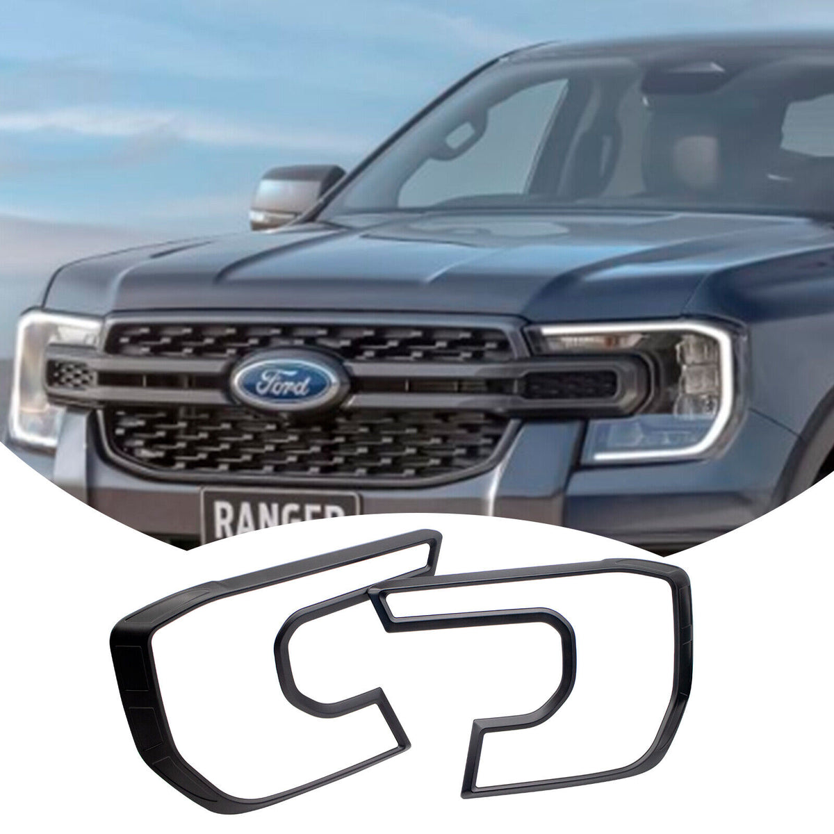 Ford Ranger Next-Gen T9 (22-24) - Headlight Covers Frame Trims | ELITE ...